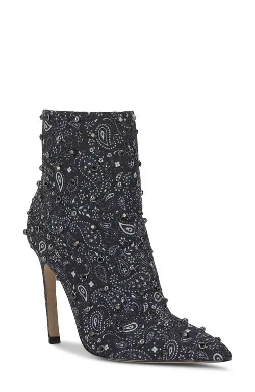 Jessica Simpson Wilonix Pointed Toe Bootie - Midnight/white Paisley