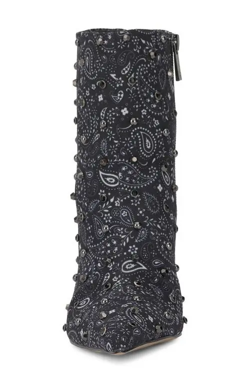 Jessica Simpson Wilonix Pointed Toe Bootie - Midnight/white Paisley