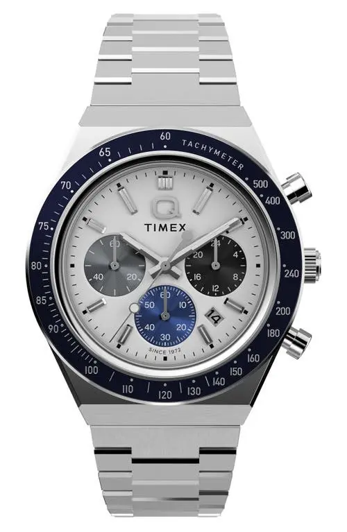 TIMEX® Q Chronograph Bracelet Watch - White