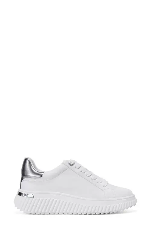 Dkny Platform Sneakers - White/nickel