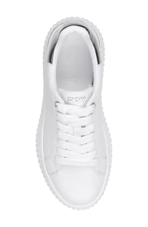 Dkny Platform Sneakers - White/nickel