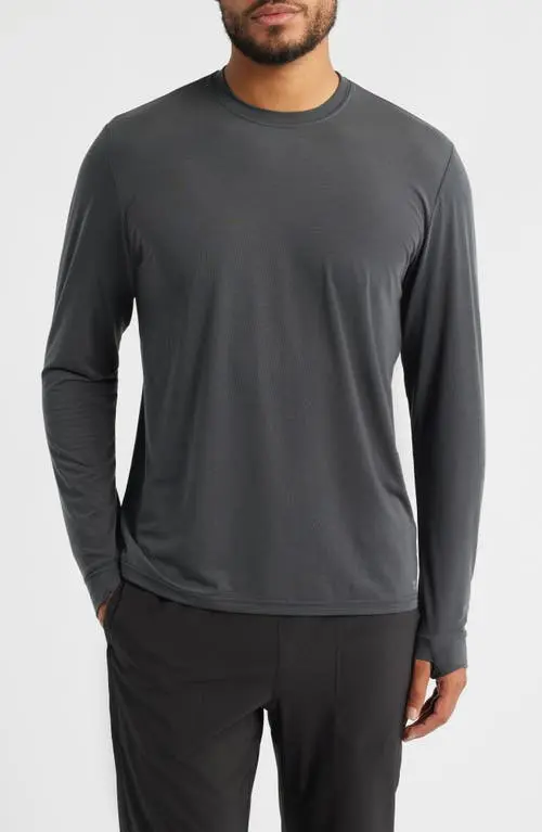 FREE FLY Elevate Long Sleeve Performance Top - Black Sand