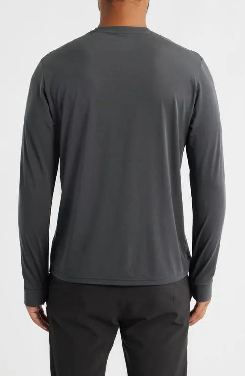 FREE FLY Elevate Long Sleeve Performance Top - Black Sand