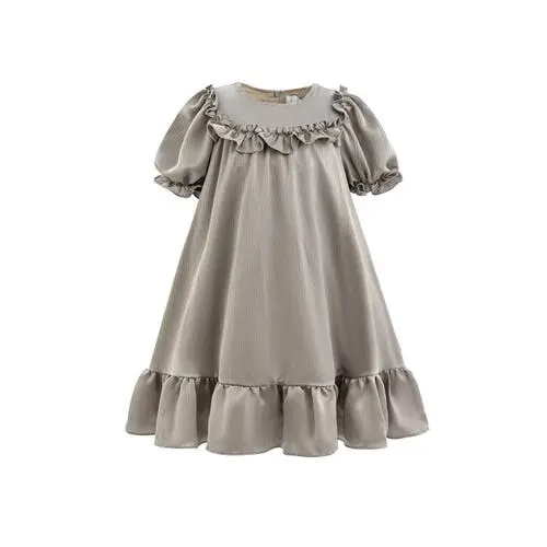 SWEET CACTUS Ruffle Berlin Dress - Grey