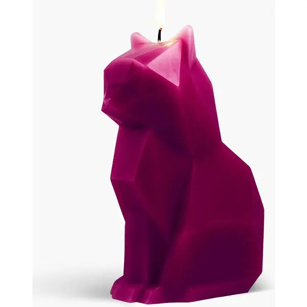 54CELSIUS Pyropet Kisa Cat Candle - Burgundy