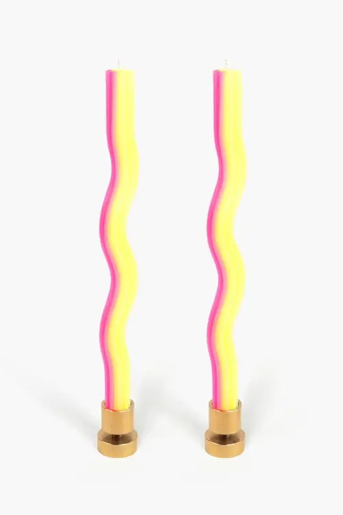 54CELSIUS Wiggle Candles - Yellow/pink