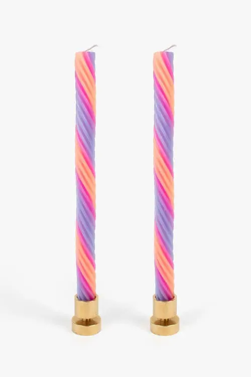 54CELSIUS Rope Candles - Orange/pink/lavender