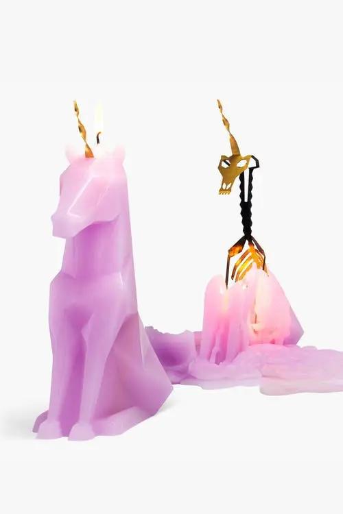 54CELSIUS Pyropet Einar Unicorn Candle - Lilac (unscented)
