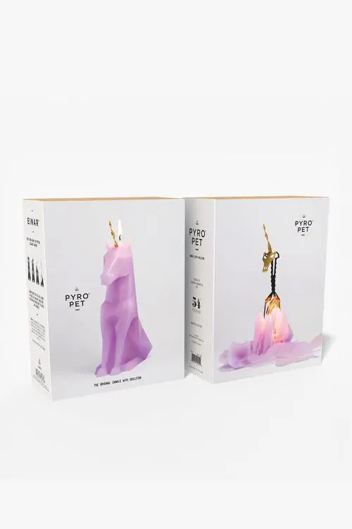 54CELSIUS Pyropet Einar Unicorn Candle - Lilac (unscented)