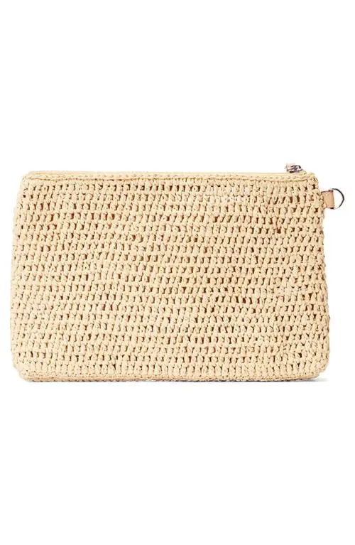 Mz Wallace Crochet Raffia Clutch