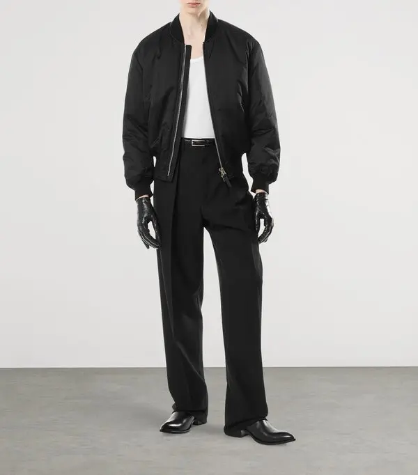TOM FORD Silk Bomber Jacket - Black