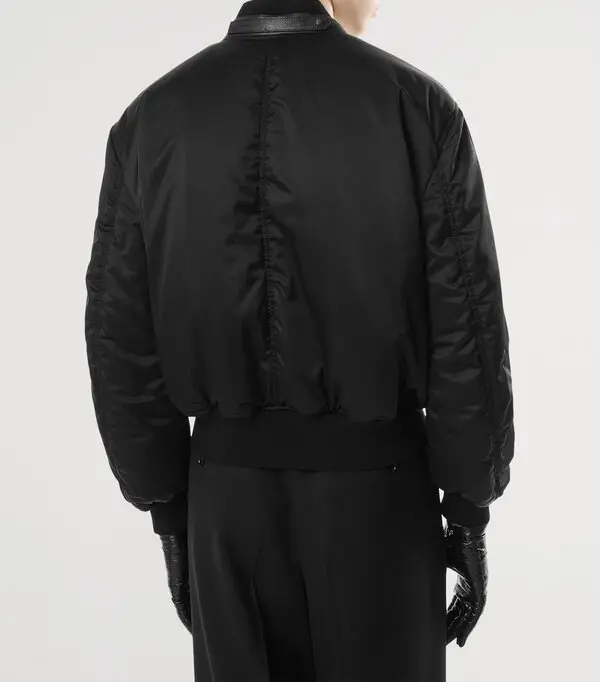 TOM FORD Silk Bomber Jacket - Black