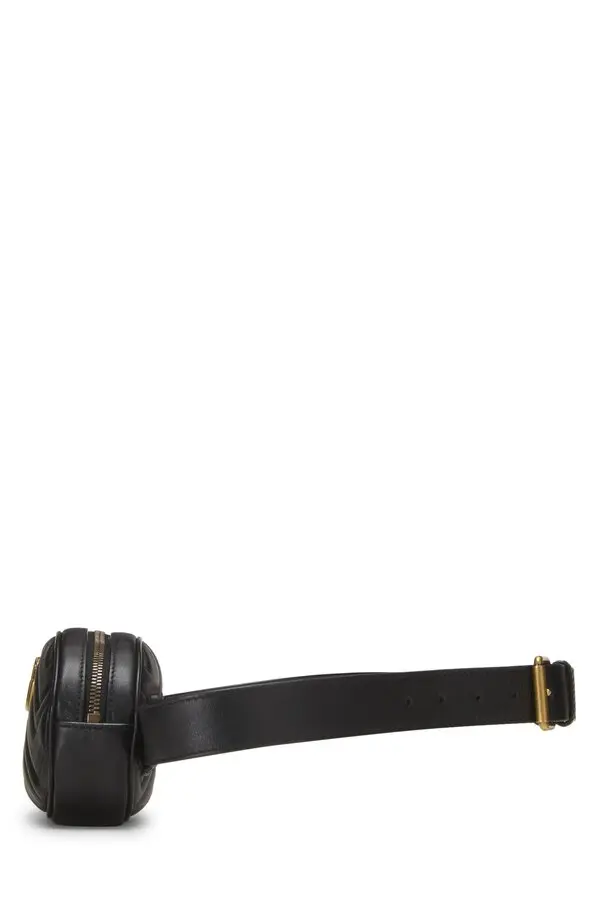 Gucci Leather Gg Marmont Belt Bag 85 - Black