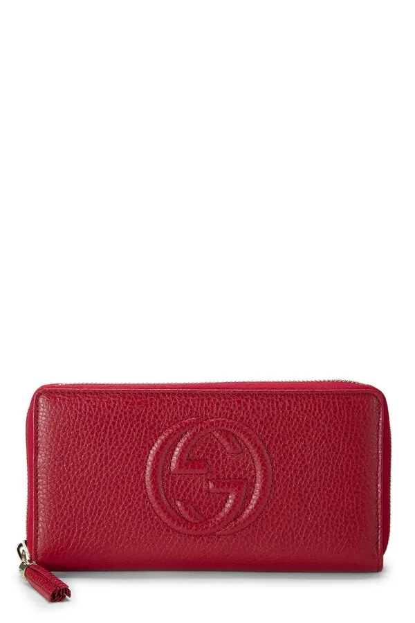 Gucci Soho Zip Around Wallet - Red