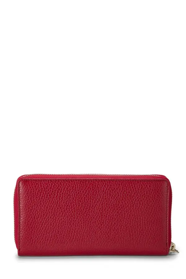 Gucci Soho Zip Around Wallet - Red