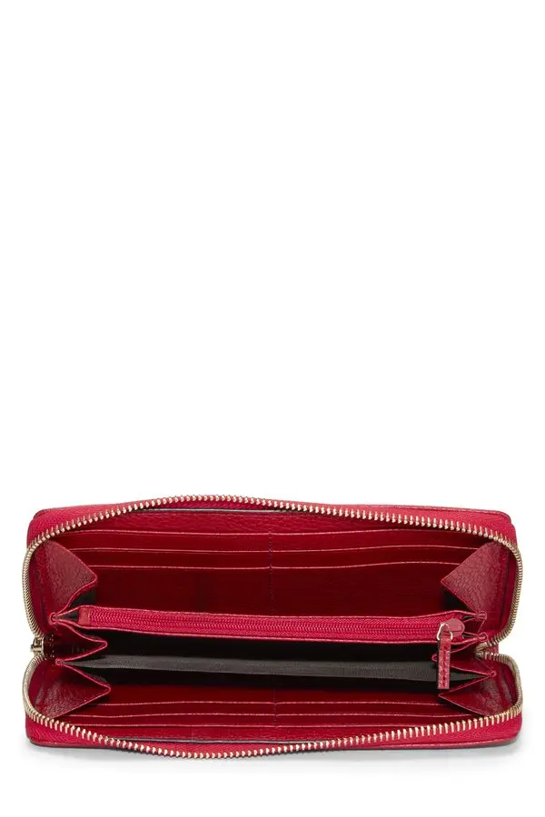 Gucci Soho Zip Around Wallet - Red