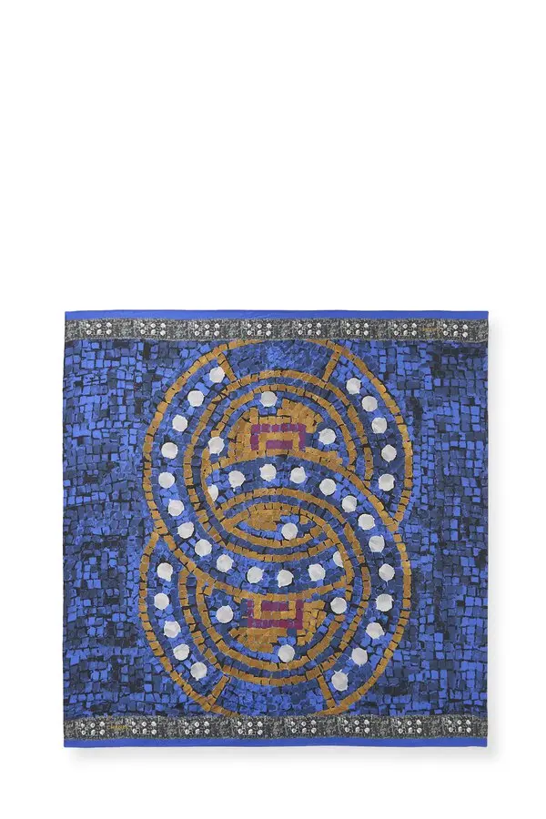 Chanel Mosaic Silk Scarf - Blue