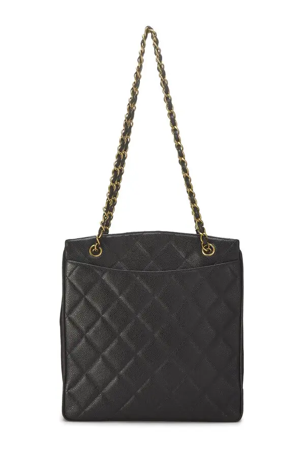 Chanel Quilted Caviar Cc Turnlock Tote