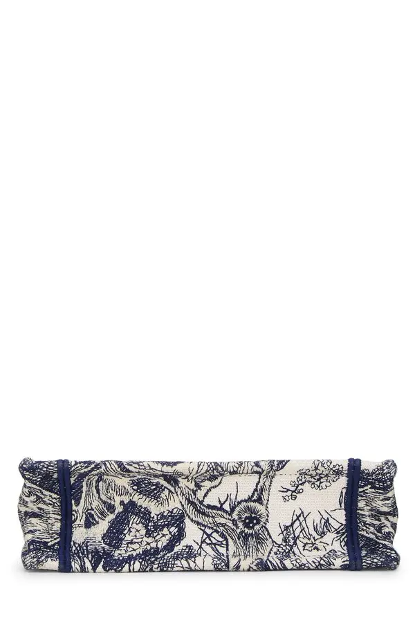 Dior Embroidered Toile De Jouy Book Tote - Navy