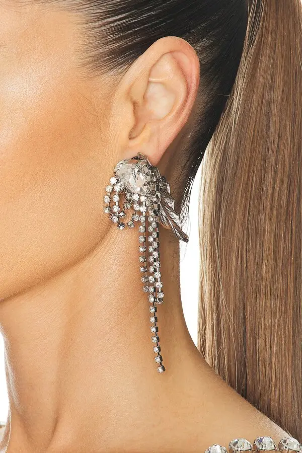 Alessandra Rich Dangle Clip-on Earrings
