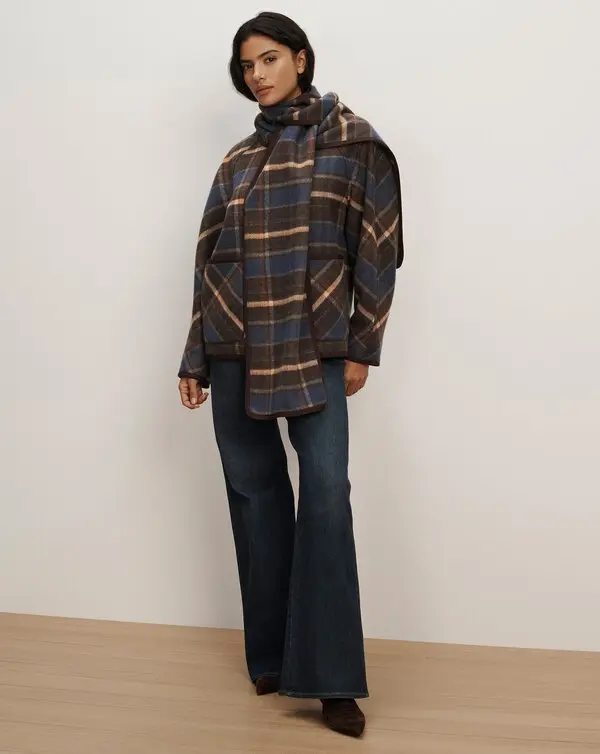 Veronica Beard Martine Dickey Scarf Coat