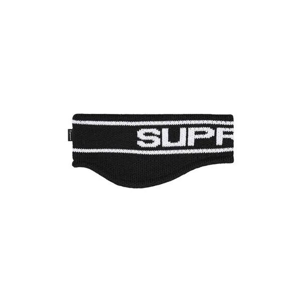 Supreme Contrast Logo Headband - Black