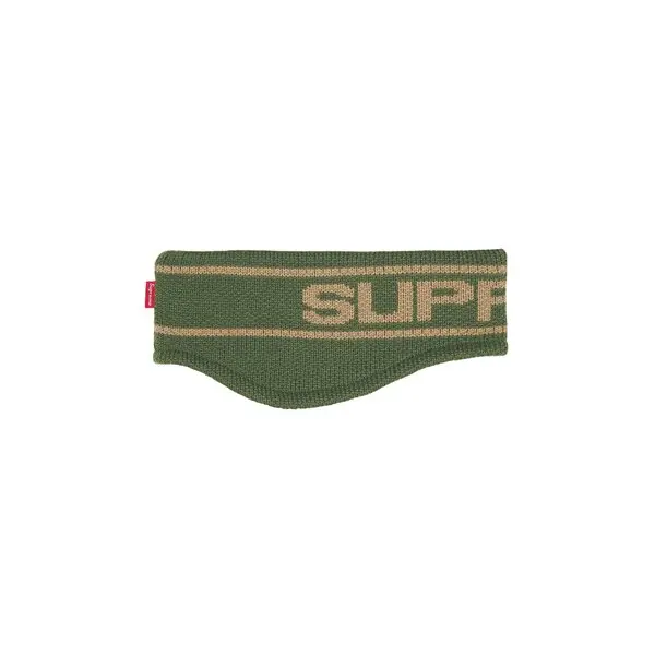 Supreme Contrast Logo Headband - Green