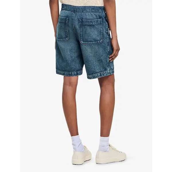 Sandro Elasticated-waist Denim Shorts