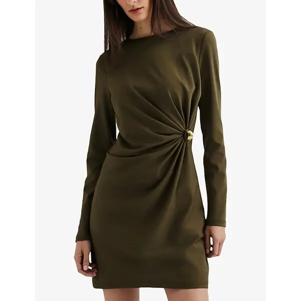 MALINA Brooch-embellished Mini Dress