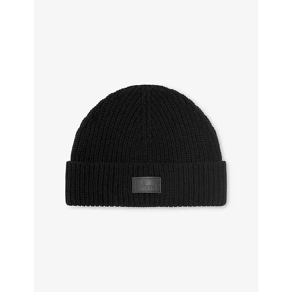 The Kooples Ribbed Wool Beanie - Black
