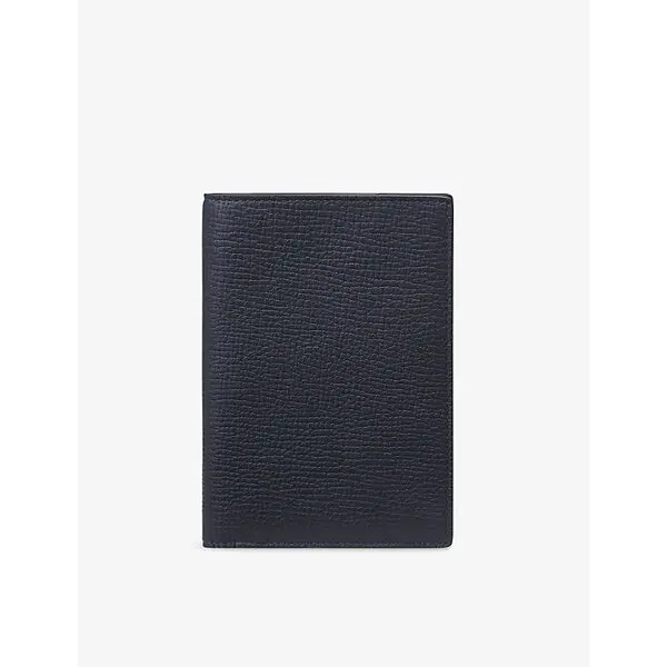 Smythson Ludlow Leather Passport Holder - Navy