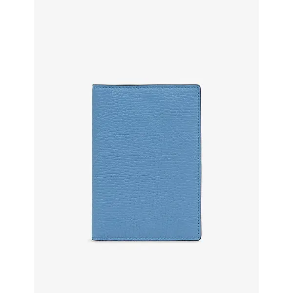 Smythson Ludlow Leather Passport Holder - Nile Blue