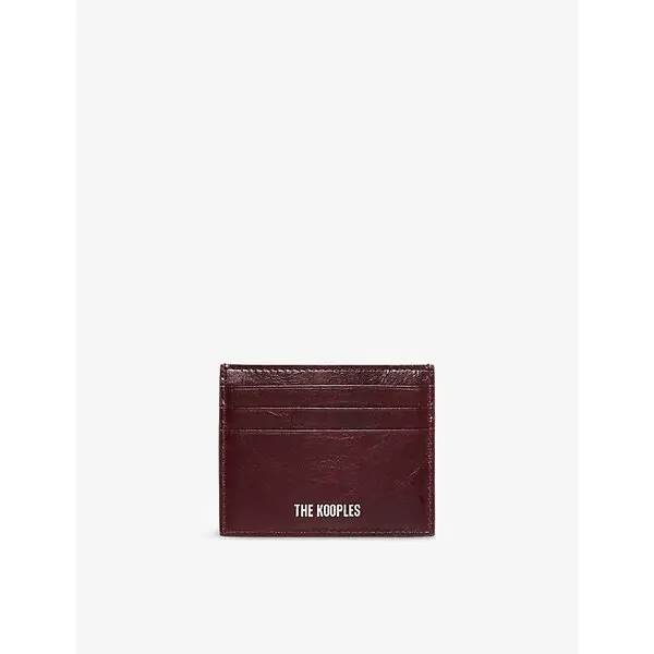 The Kooples Amelia Leather Card Holder - Bordeaux