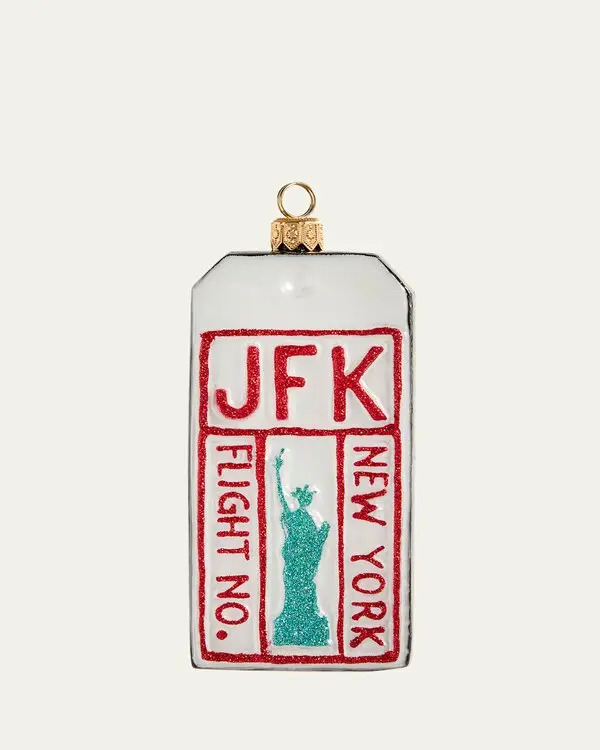 JOY TO THE WORLD COLLECTIBLES New York Luggage Tag Christmas Ornat - Multi
