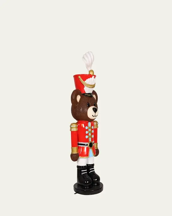 UNIVERSAL STATUES 4' Teddy Bear Nutcracker Statue