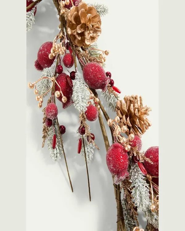 SALZBURG CREATIONS Glittering Garnet 60" Garland