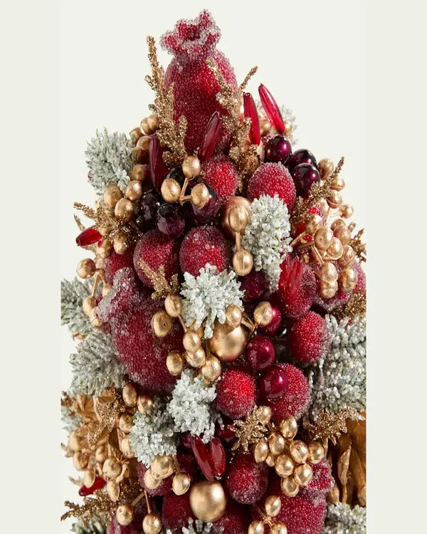 SALZBURG CREATIONS 12" Glittering Garnet Tree Tabletop Decoration