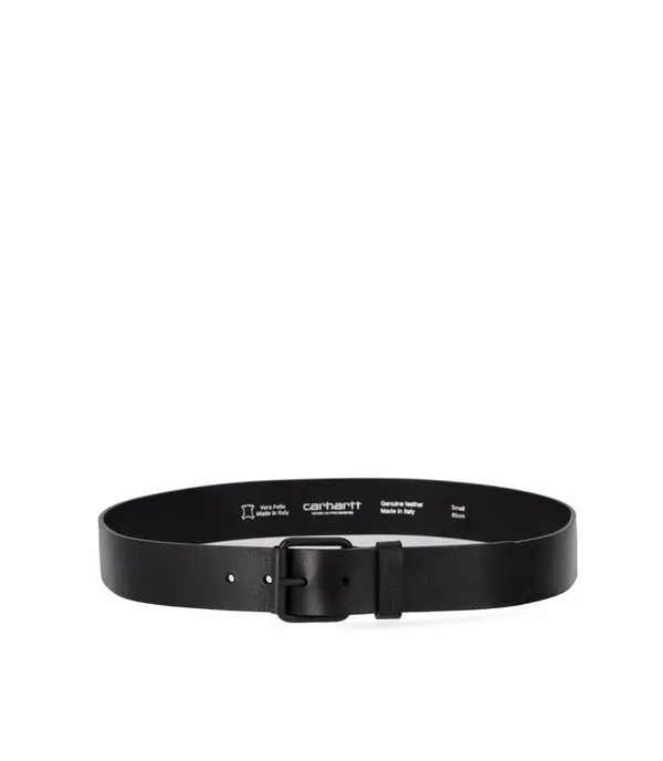 Carhartt Work In Progress Script Leather Belt - Black