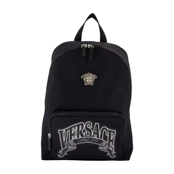 Versace Nylon Backpack - Black