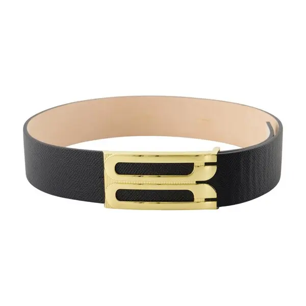 Victoria Beckham Leather Jumbo Belt - Black