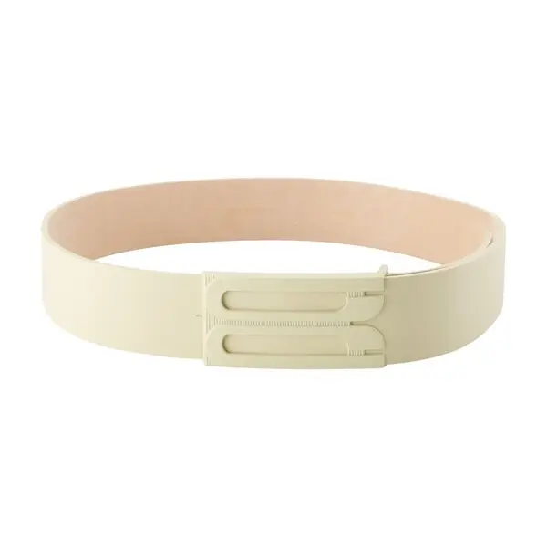 Victoria Beckham Tonal Jumbo Leather Belt - White
