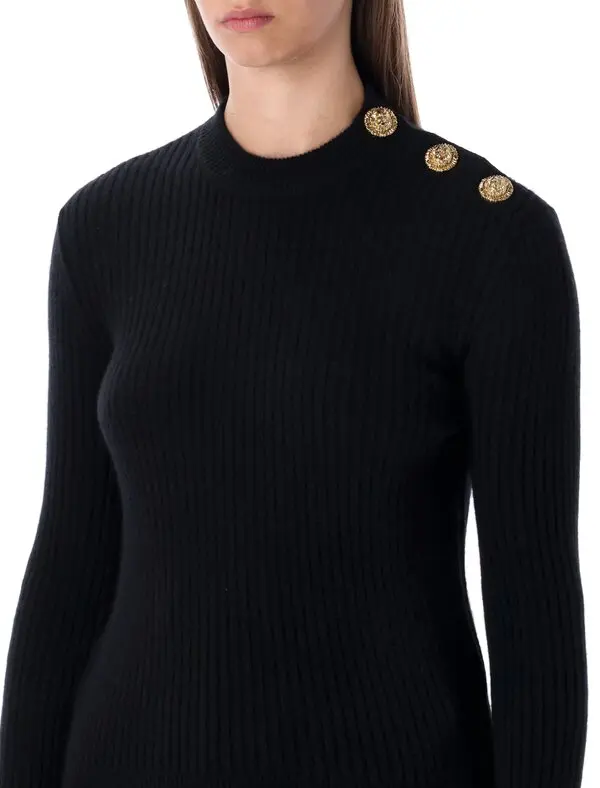 Balmain Ribbed Wool Sweater