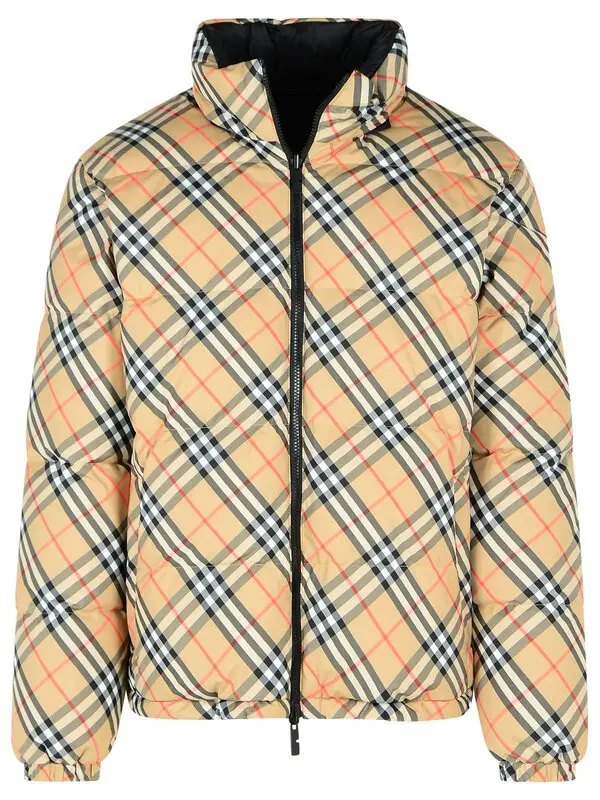 Burberry Reversible 'snowdon' Down Jacket - Beige