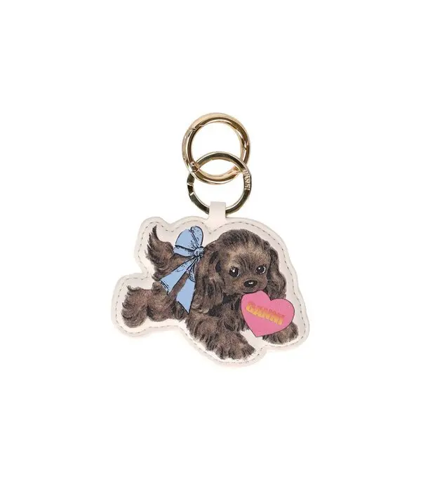 GANNI Puppy Keychain - Brown