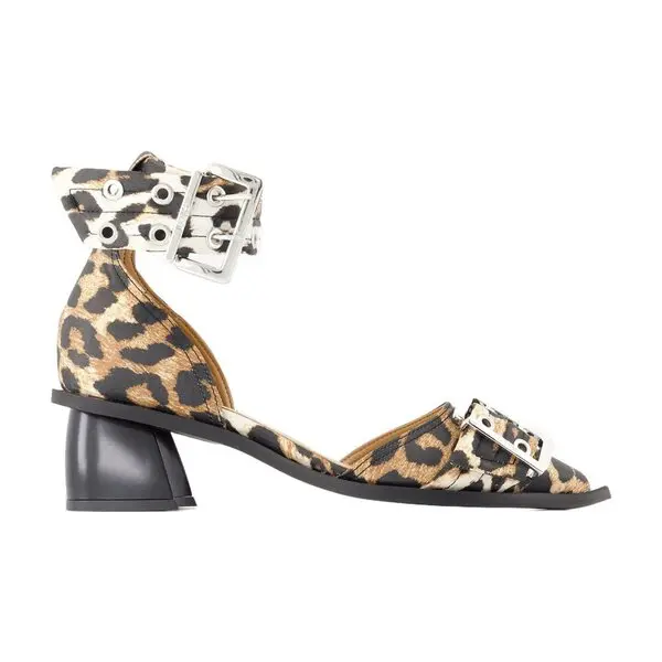 GANNI Open Cut Pumps - Printed
