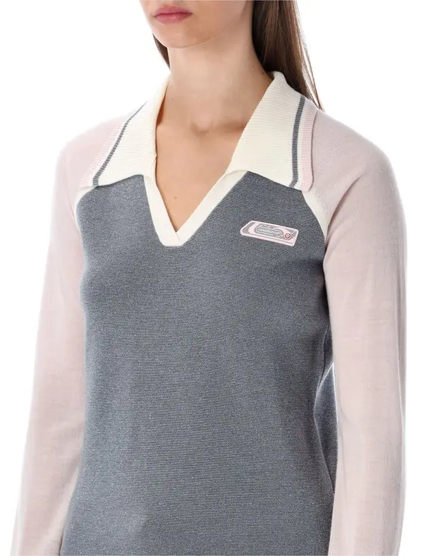 Casablanca Tennis Polo - Silver