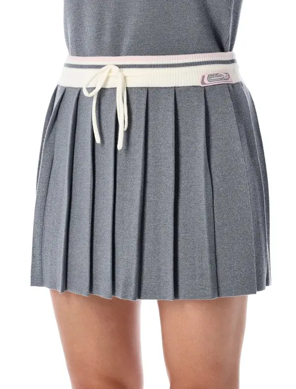 Casablanca Merino Lurex Knit Tennis Skirt