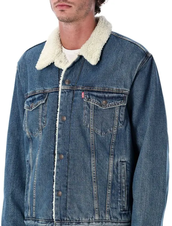 LEVI'S Type Iii Sherpa Trucker Jacket - Med Blue