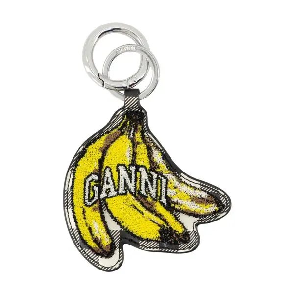 GANNI Keyring Banana Leather - Black
