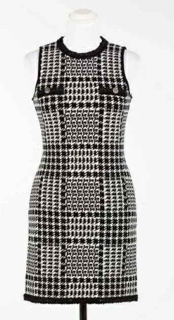 Twin-set Sleeveless Houndstooth Dress